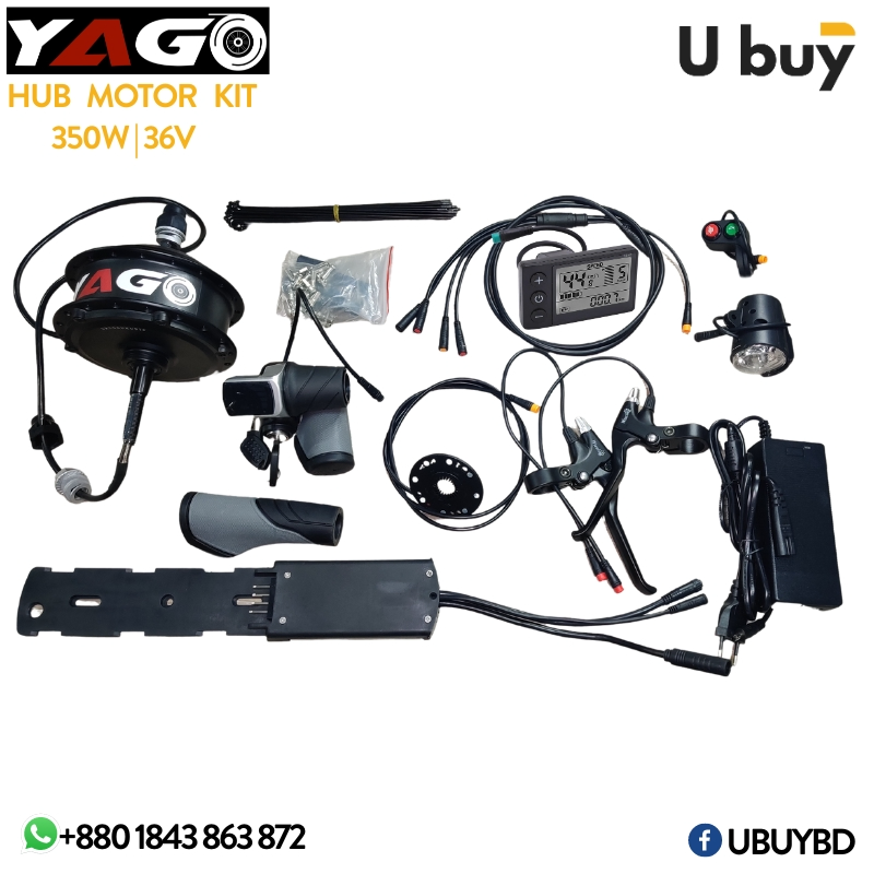 YAGO Smart Electric Cycle Conversion Hub Motor Kit Set (350W | 36V) - Without Battery - Ubuy